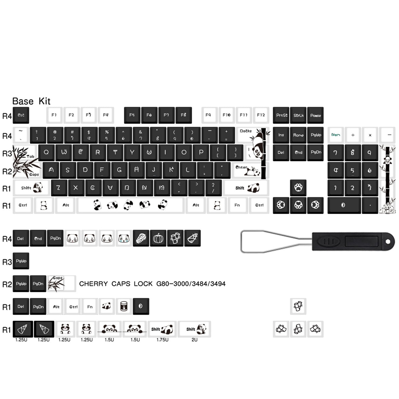 Keycaps - Panda – Mellow Keyboards